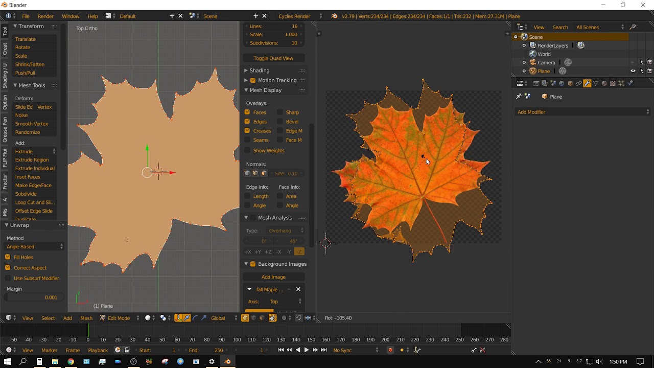 Not A Good Attempt At Modeling A Leaf - Blender - YouTube