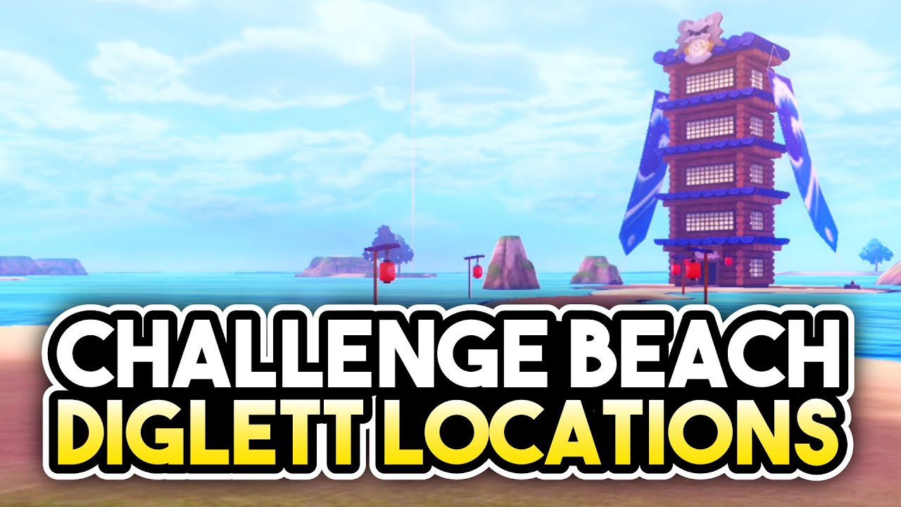 Challenge Beach Diglett Locations - Pokemon Sword and Shield Isle of ...