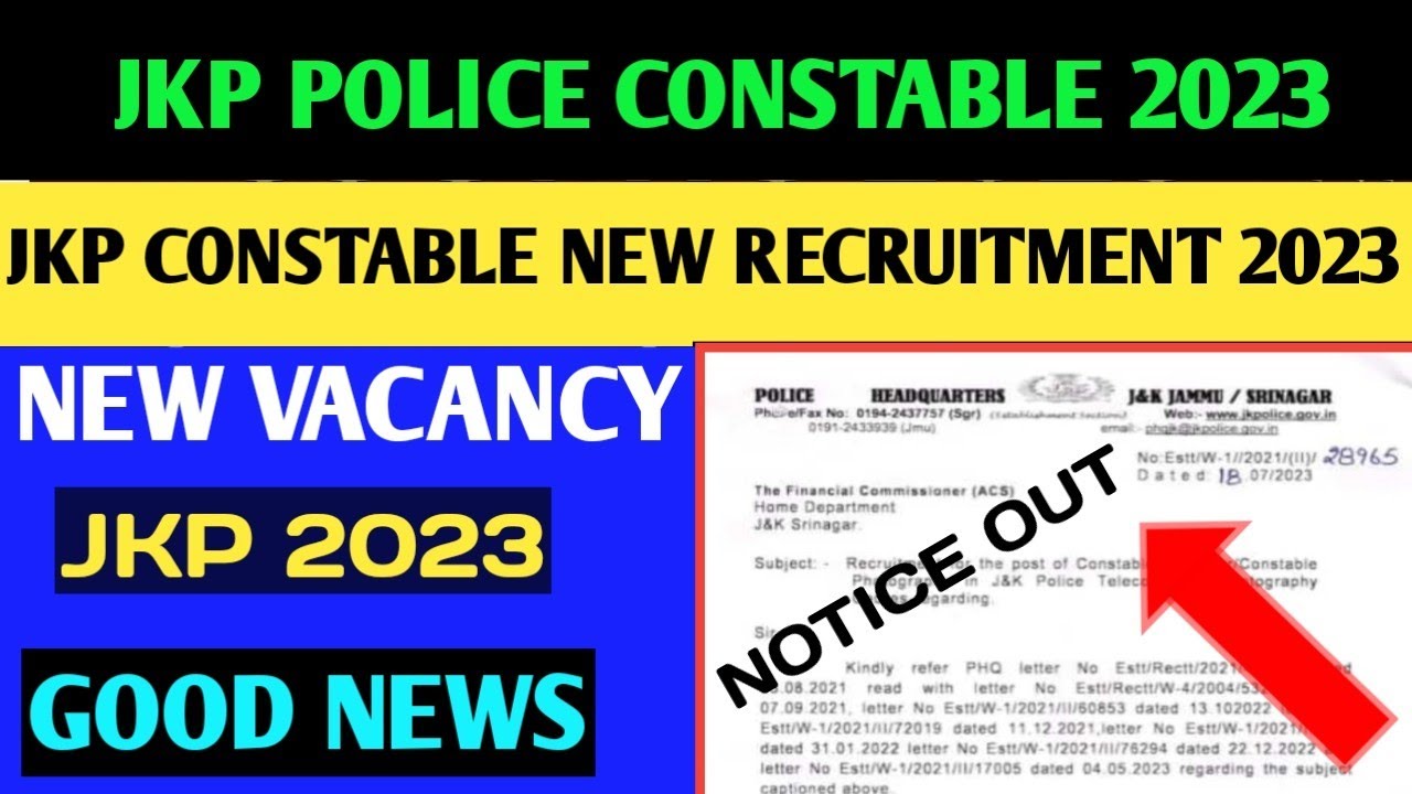 jk police constable recruitment 2023/jk Police recruitment 2023🔥/jkp ...