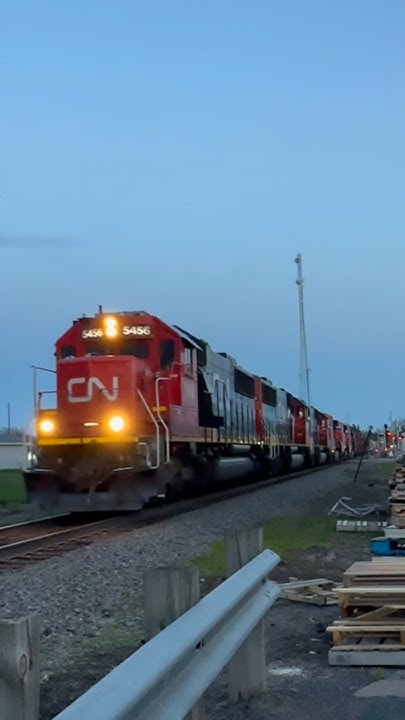 CN 5456 Northbound L563 with S773 power in Ladysmith, WI - YouTube