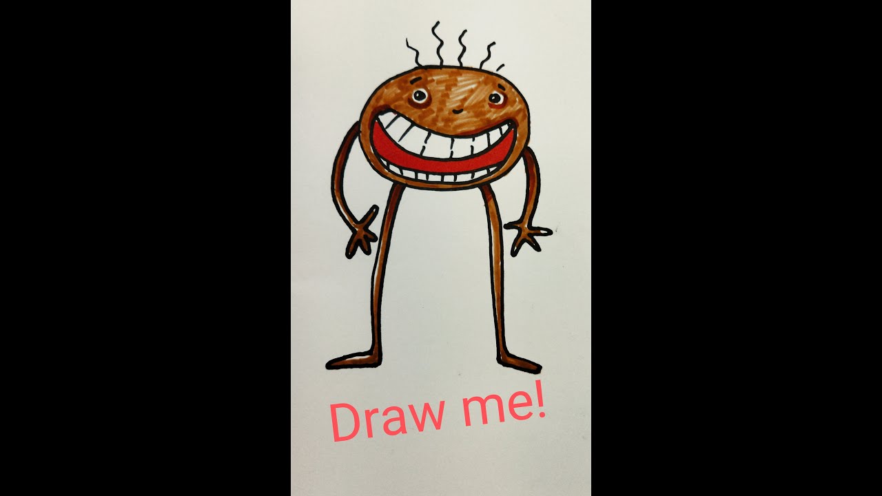 How to draw smile character, easy drawing - YouTube