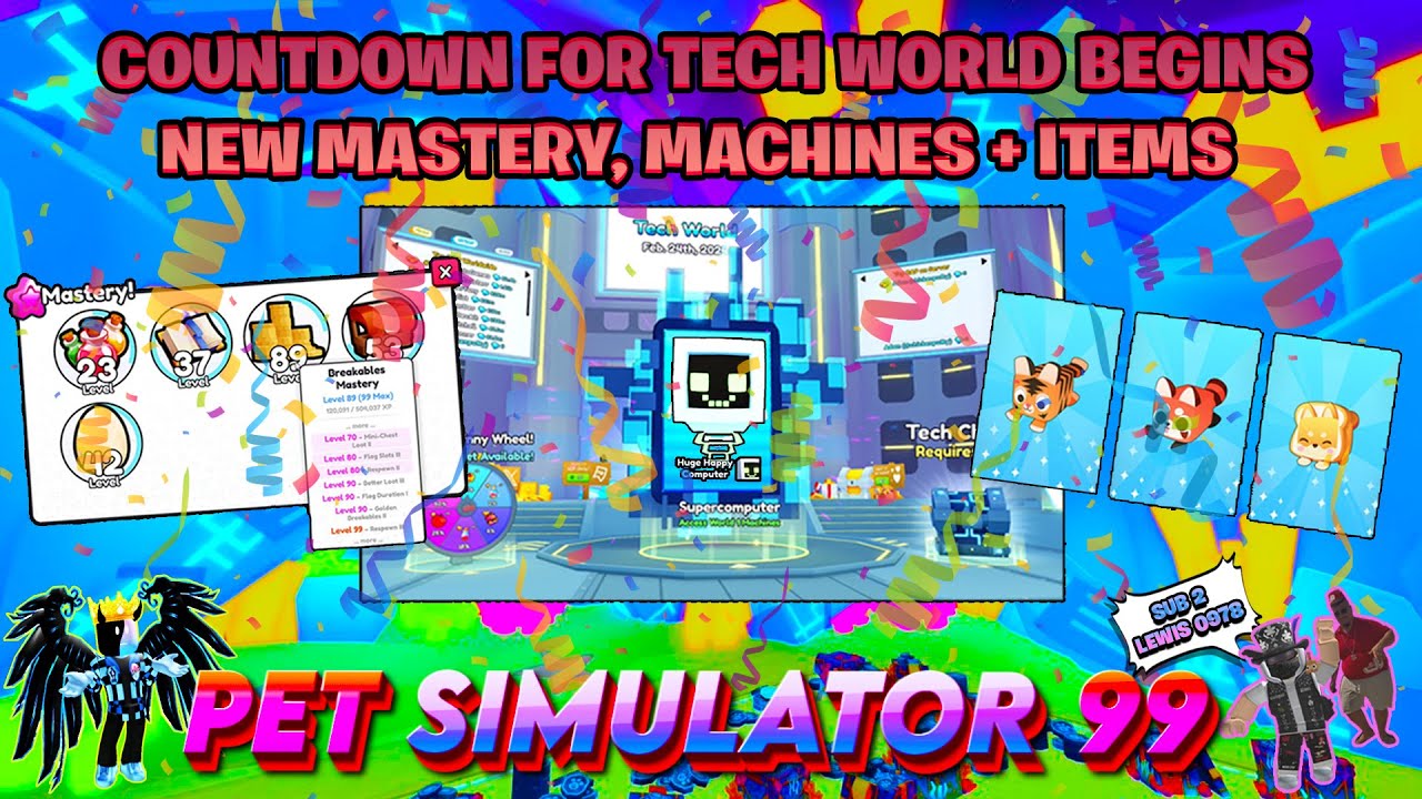 🔴[LIVE] TECH WORLD COUNTDOWN + GETTING EASY HUGES - Pet Simulator 99 ...