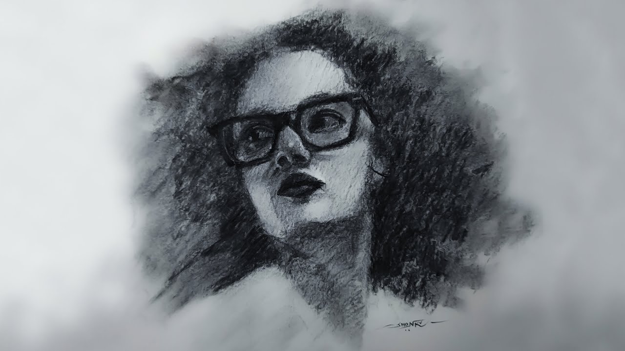 Portrait Drawing | 5 minutes Relaxing Drawing video - YouTube
