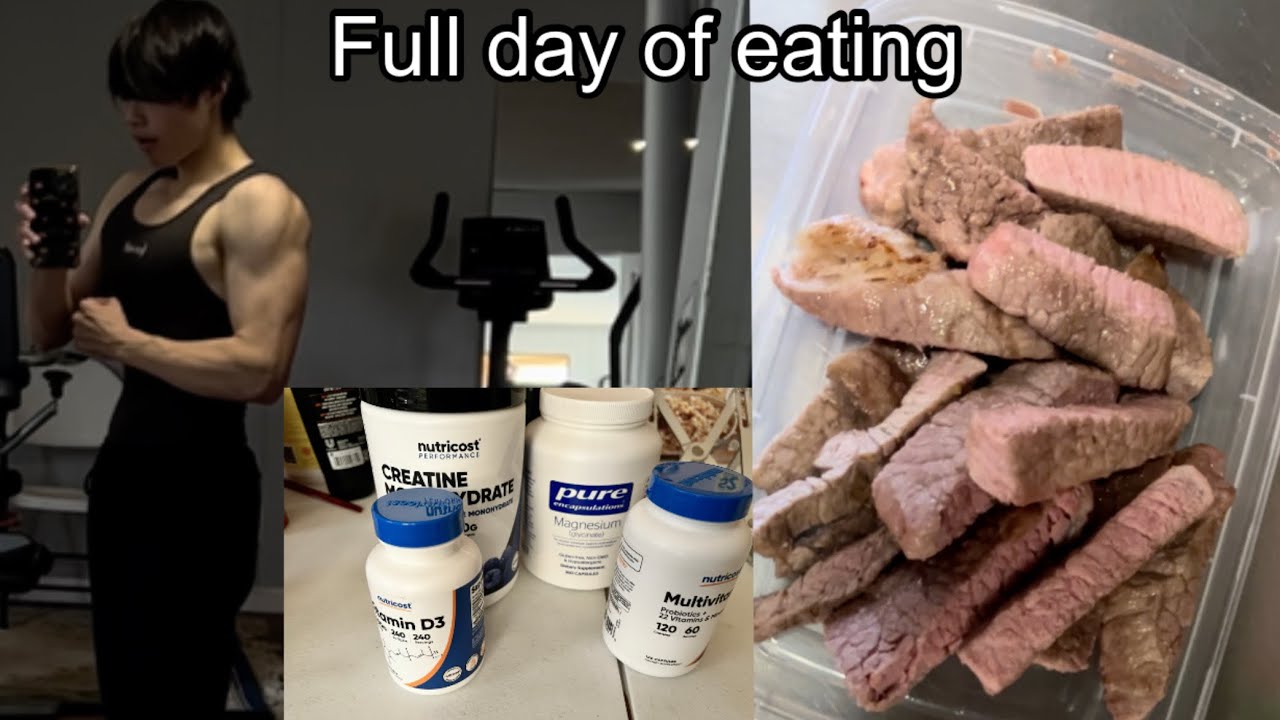 Full day of eating [gym bro,wrestlers] - YouTube