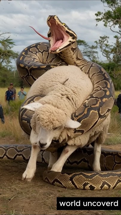 Massive Python Attacks Sheep in Dramatic Encounter #shorts - YouTube