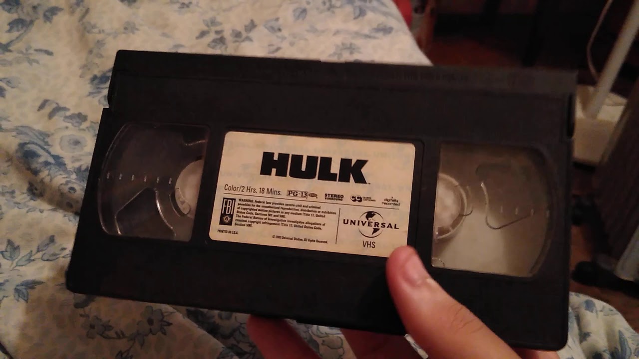 Hulk 2003 VHS Overview - YouTube