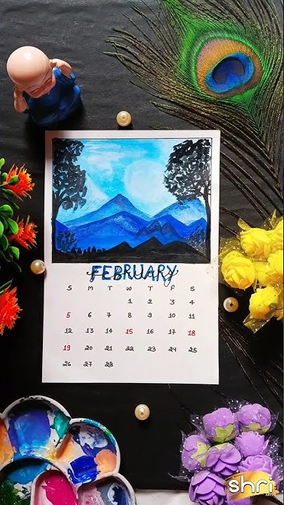 February 2023 © Shri Arts#calendarart#calendar#art#artcalendar#drawing# ...