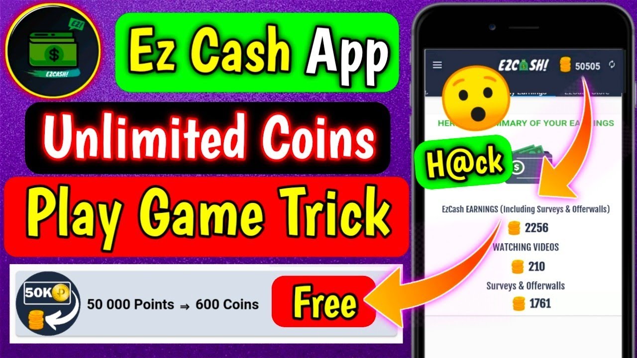 Ez Cash App Coin Trick | Ez Cash Play Game Se Coin Kaise Kamaye | Ez ...