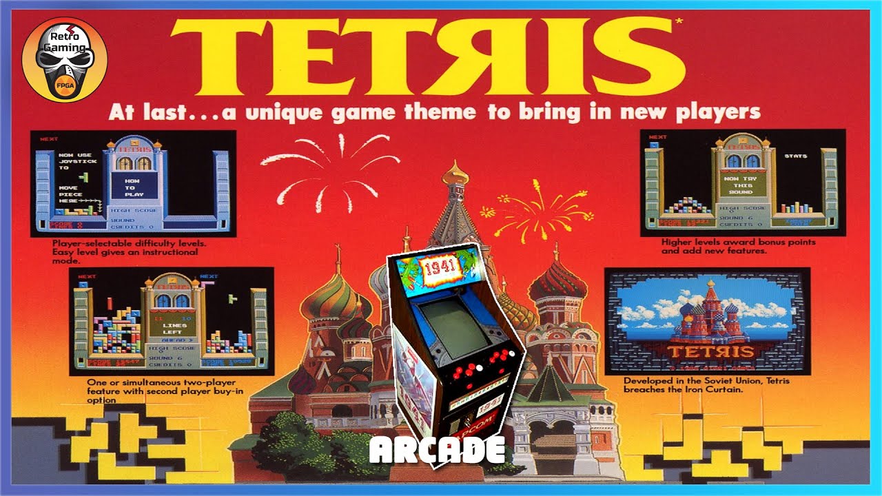 TETRIS - Arcade Machine gameplay on Mister FPGA - YouTube