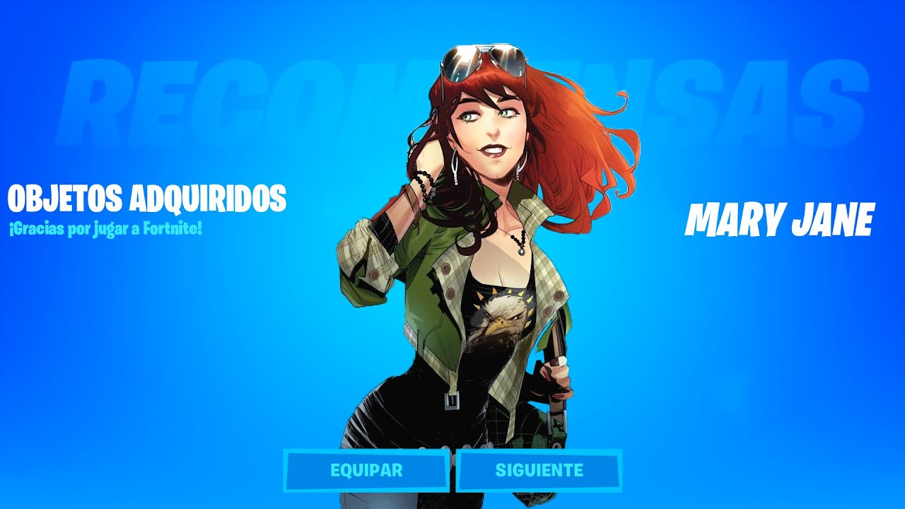 Nueva Skin de MARY JANE de SPIDERMAN en FORTNITE 😍 - YouTube