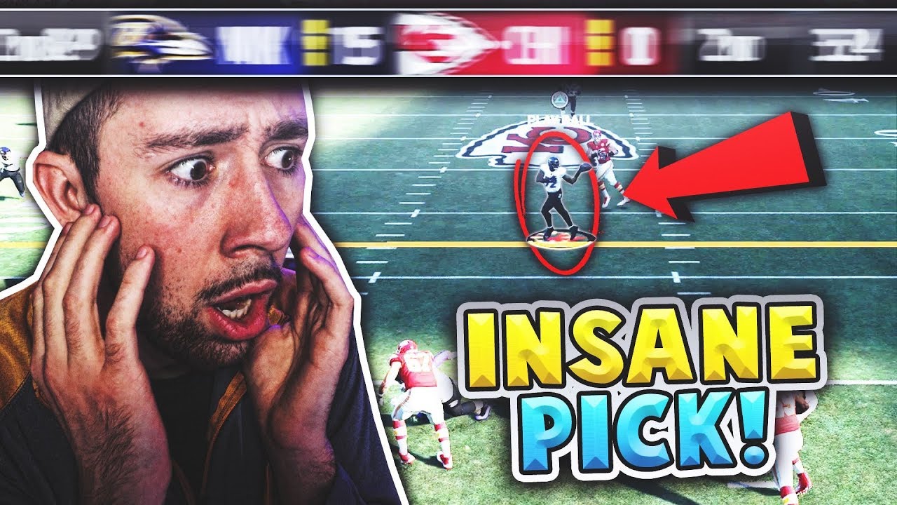 INCREDIBLE ONE HANDED INTERCEPTION! RAY LEWIS PLAYS RECEIVER! Madden 18 ...