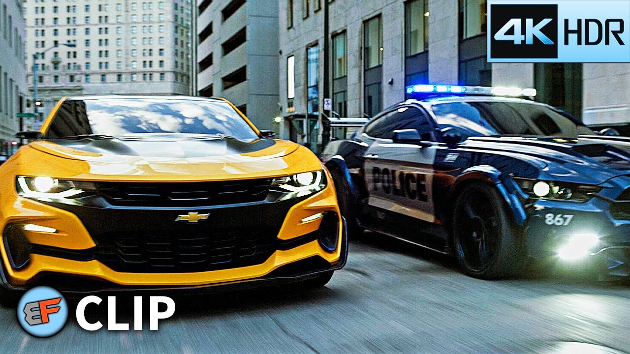 Bumblebee vs Barricade - London Chase Scene | Transformers The Last ...