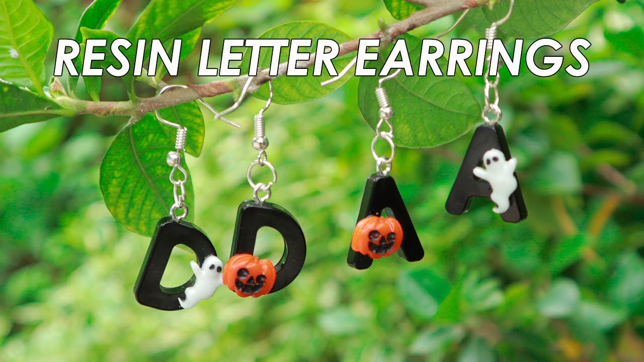 Letter Resin Earrings Tutorial | Resin Earrings for Beginners | diy ...