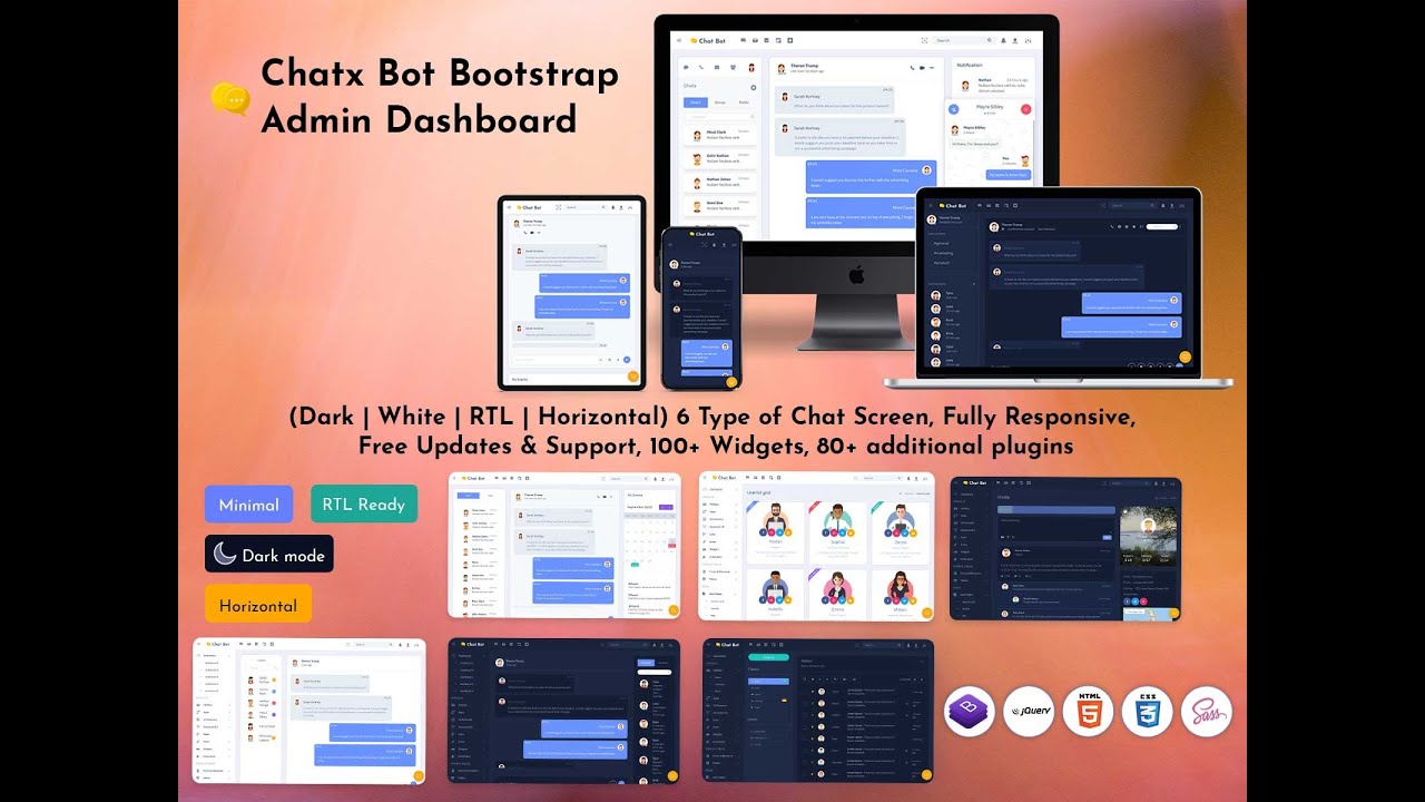 Chat Bot Admin - Chat Creative Dashboard Design With Admin Panel ...