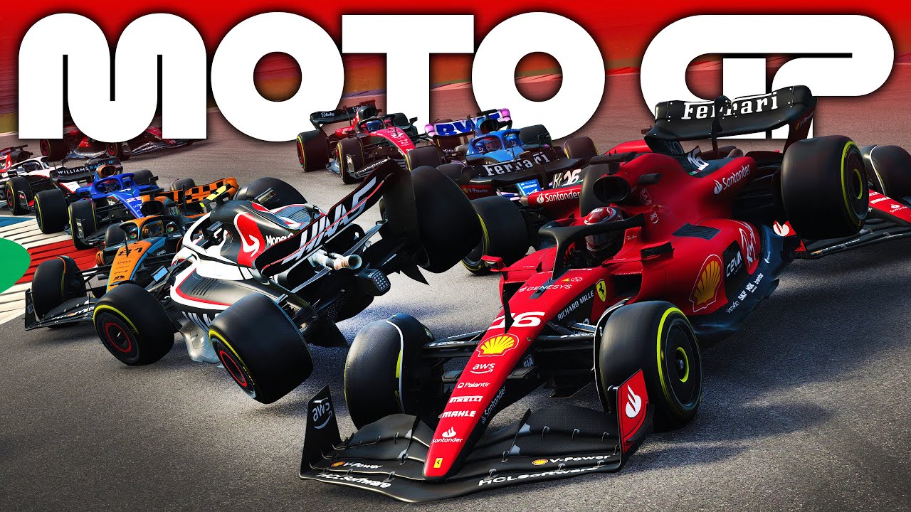 Racing F1 23 Cars Around a MOTOGP Track! - YouTube