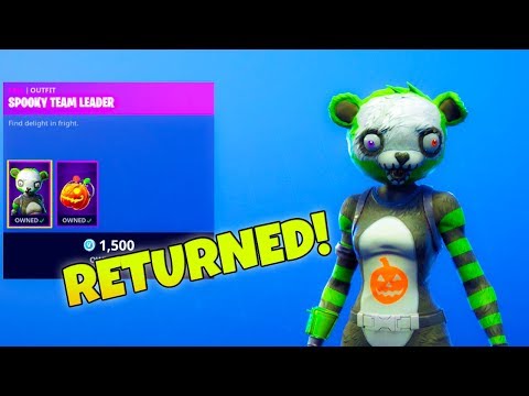 SPOOKY TEAM LEADER IS BACK! (New Item shop) Fortnite Battle Royale