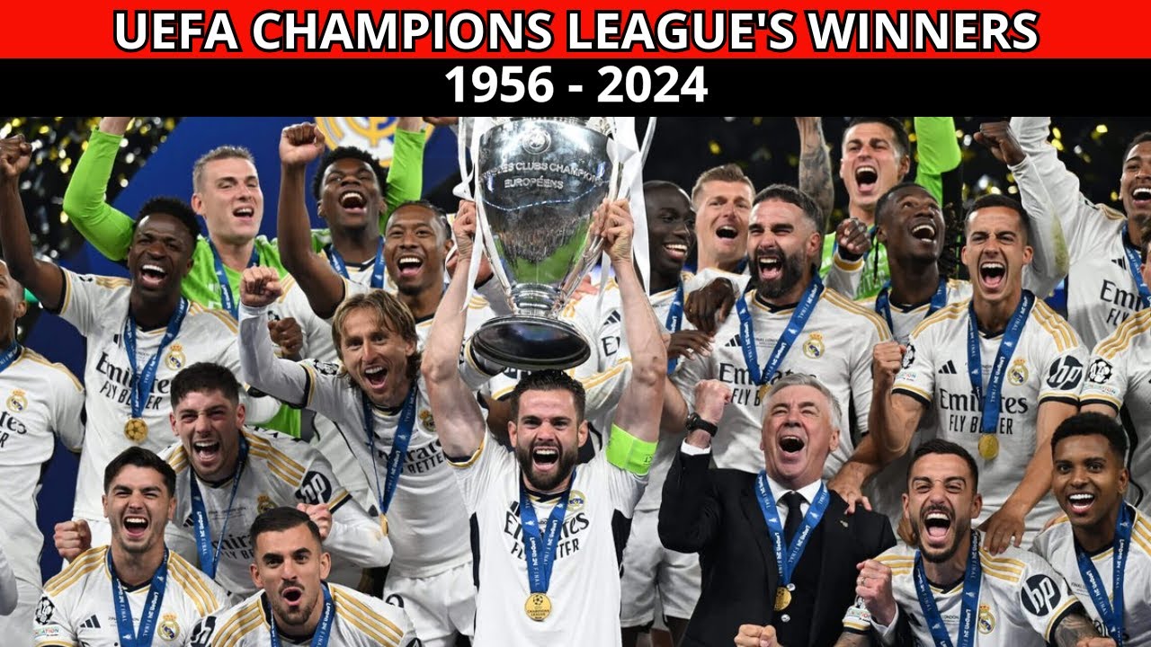 Real Madrid is the 2024 UCL Winner - All UEFA Champions League Winners (from 1956 to 2024) - YouTube