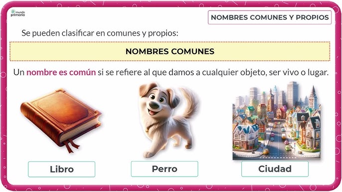 Lista De Nombres Comunes Y Propios