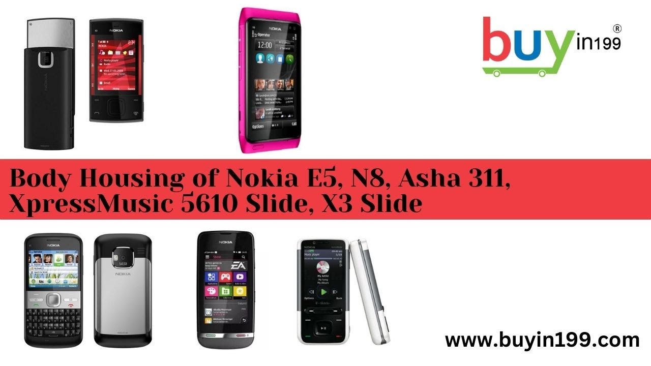 Body Housing of Nokia E5, N8, Asha 311, XpressMusic 5610 Slide, X3 ...