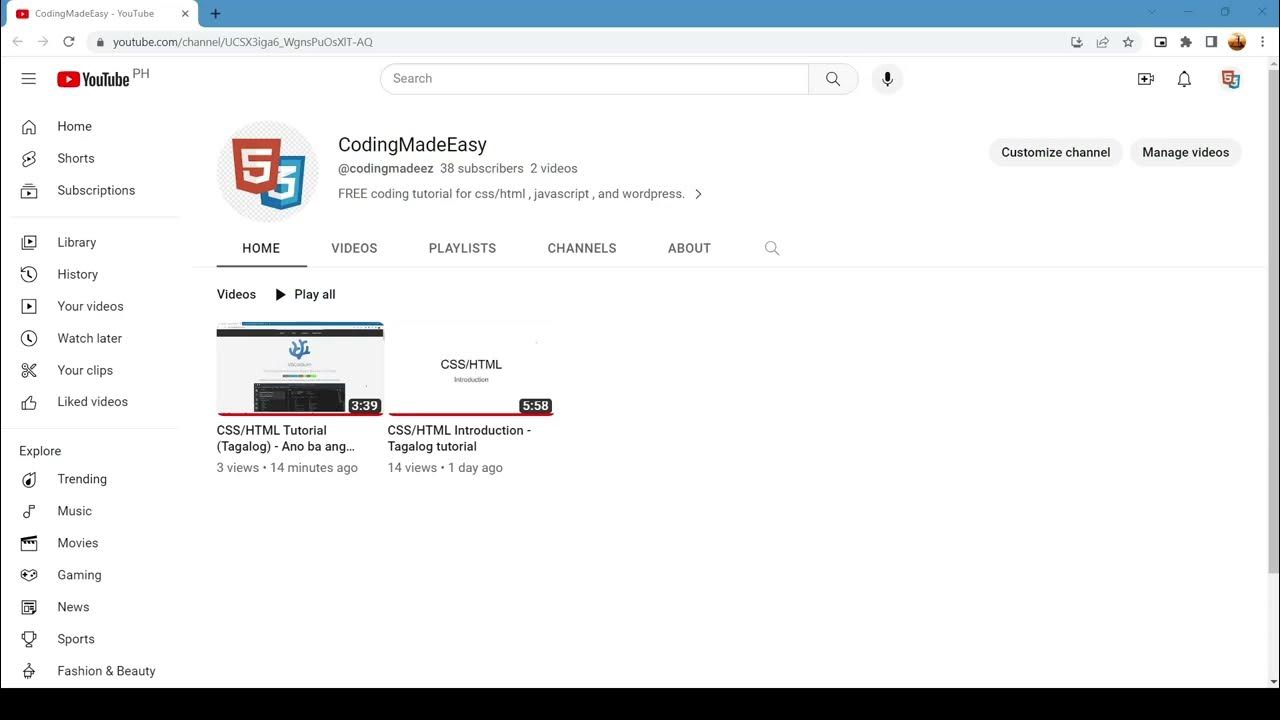 CSS/HTML Tutorial (Tagalog) - Ang basic HTML doc - YouTube