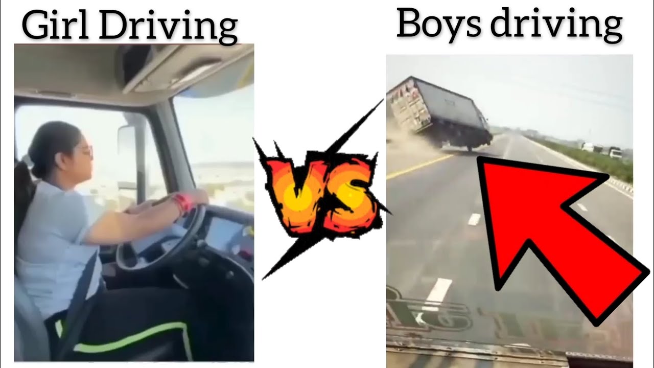 Meme 🤣 Girl Driving VS Boys Driving | #funny - YouTube