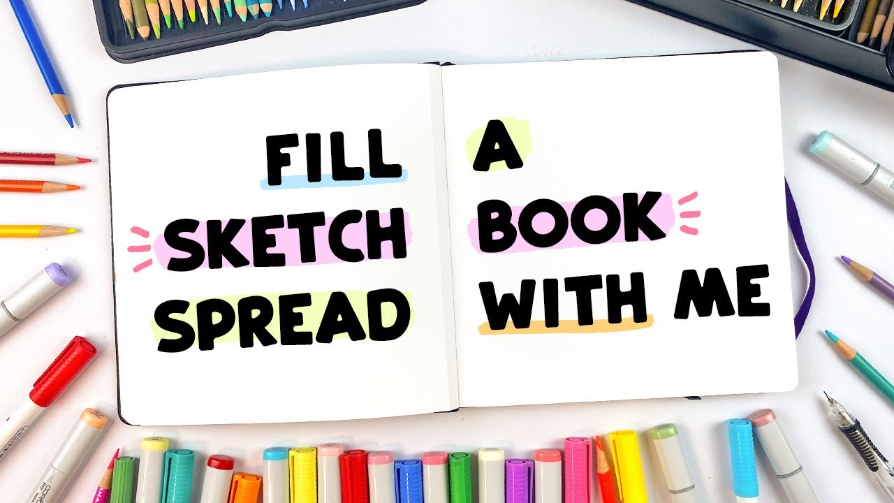 Filling a Sketchbook Spread *doodles for bored artists* - YouTube