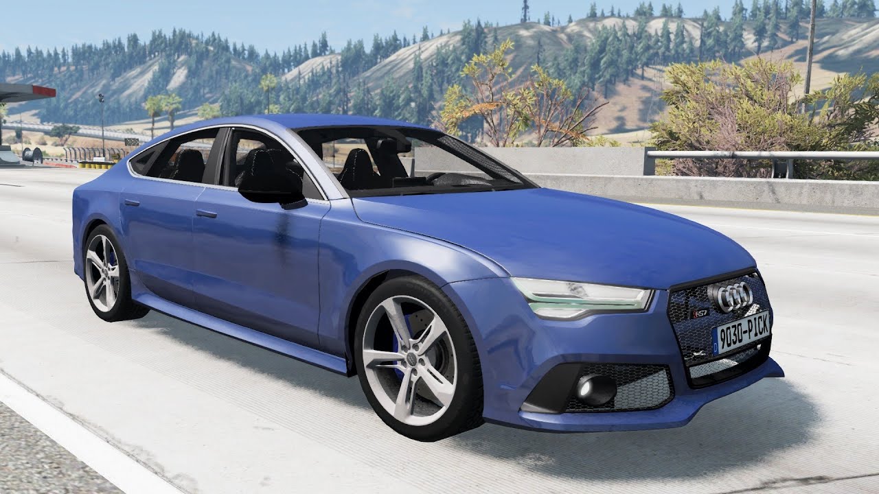 BeamNG.drive - Audi RS7 2019 - Car Show Test Drive Crash . 4K 60fps. - YouTube