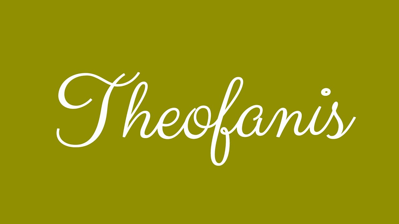Learn how to Sign the Name Theofanis Stylishly in Cursive Writing - YouTube