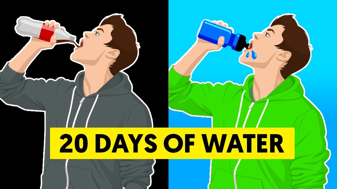 What happens when you replace all drinks with water for 20 days - YouTube