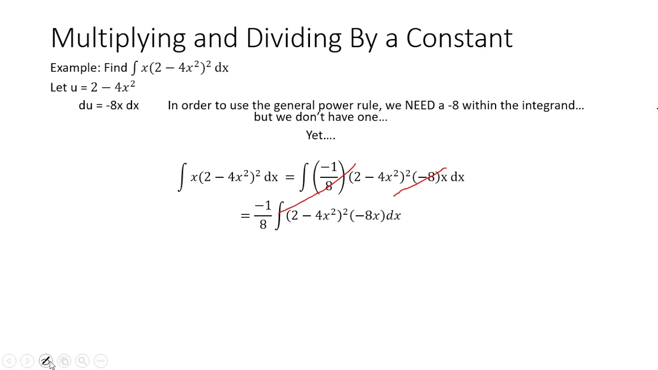 Multiplying and Dividing by Constant General Power Rule Cont. - YouTube