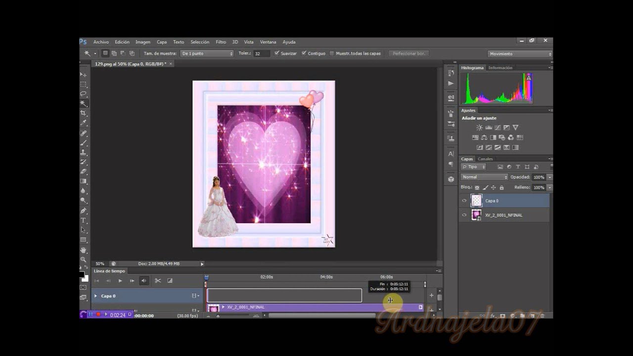 Como poner un Marco en Photoshop CS6 a un Video - YouTube