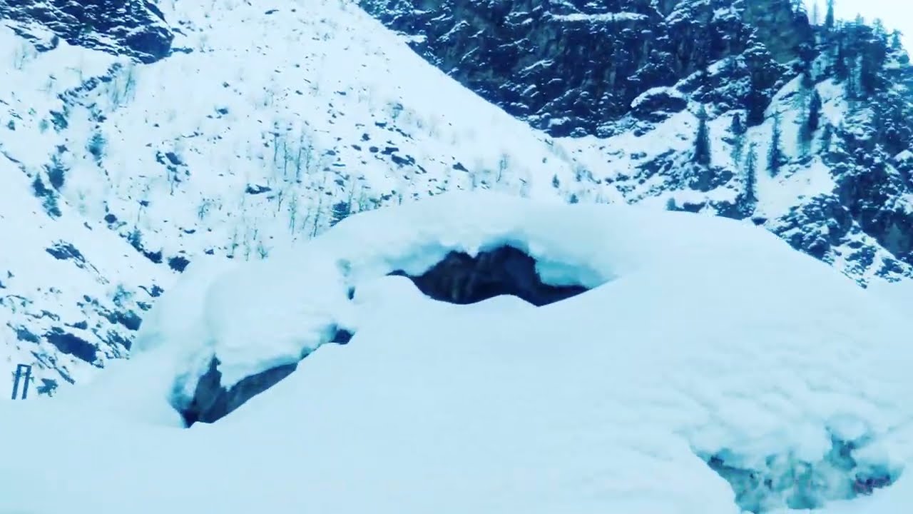 Manali Snowfall 4K HD Video Snowy Road Trip to Solang Valley. Snow ...