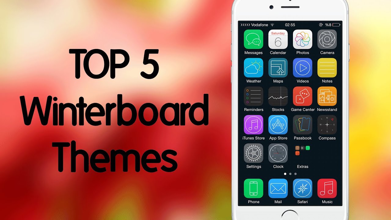 TOP 5 Winterboard Themes for iOS 8 Part II (2015) - YouTube