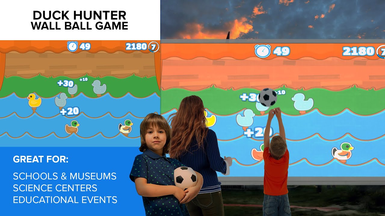 Duck Hunter | interactive wall projector game from LUMOplay - YouTube