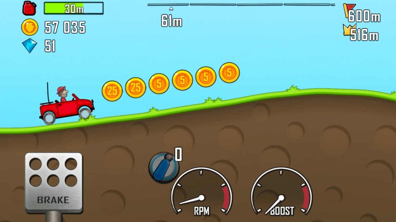 Played Hill Climb Racing!! Android games - YouTube