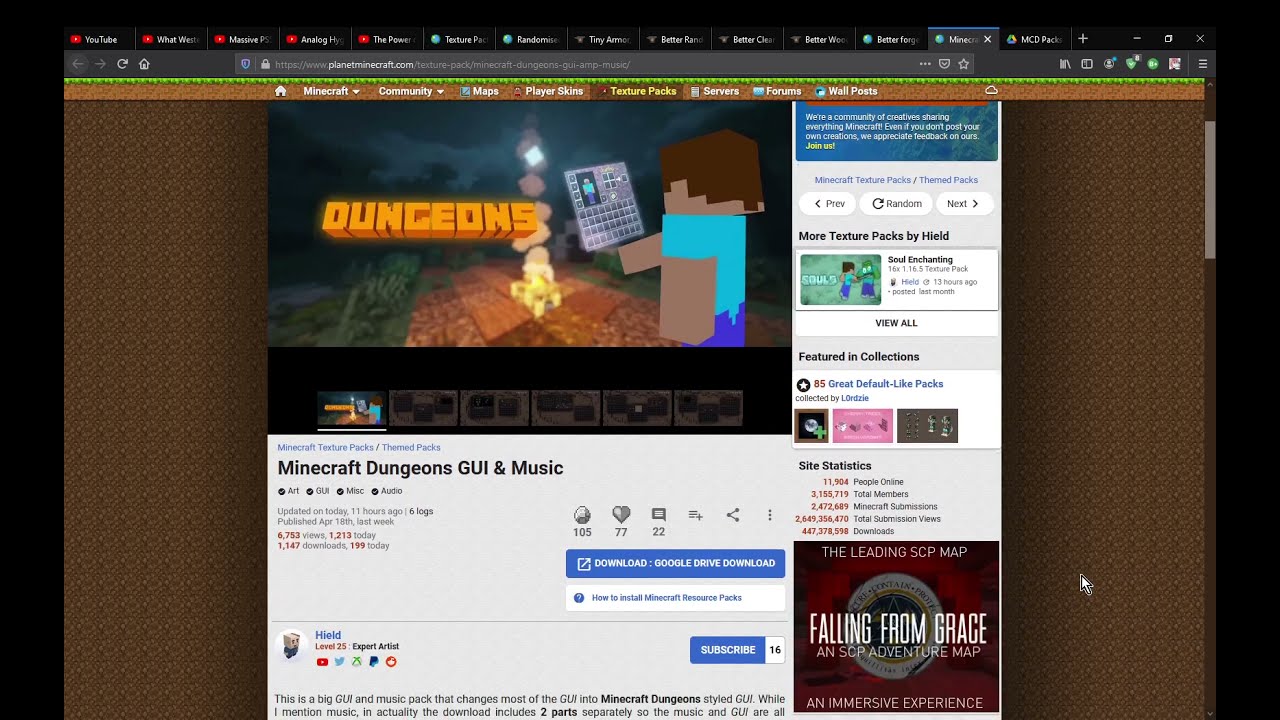 Minecraft Dungeons GUI & Music 1.16.5 Resource Pack Overview - YouTube