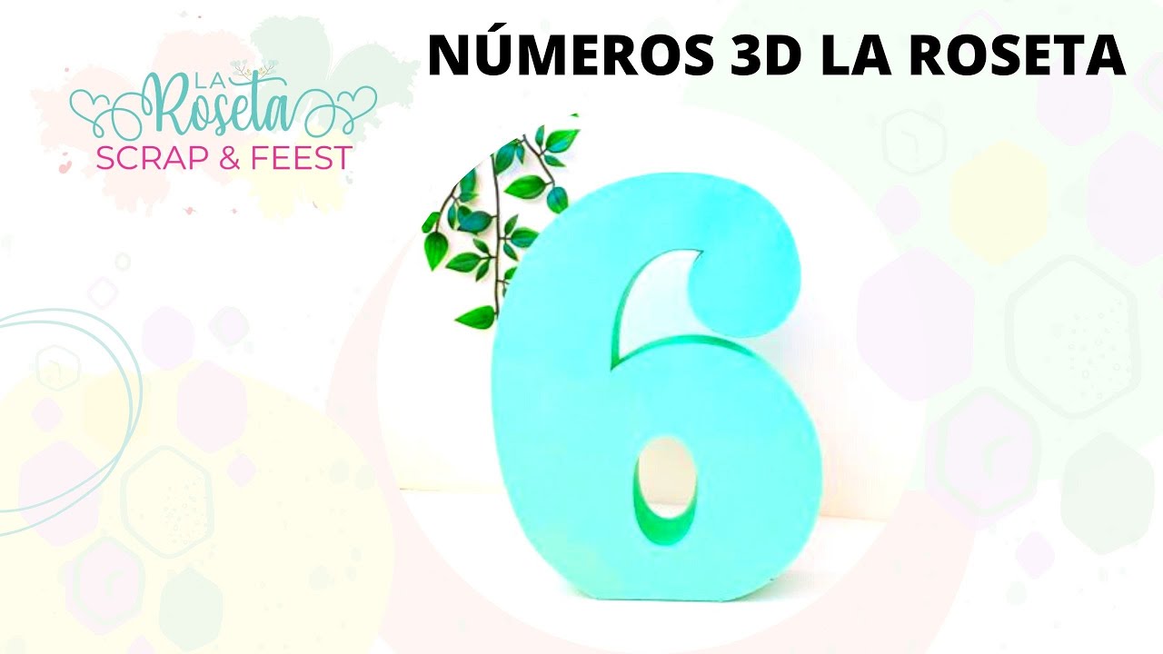 CÓMO ARMAR UN NÚMERO 3d - NÚMERO 6 - YouTube