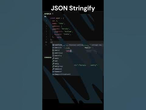 JSON stringify in 1 minute - YouTube