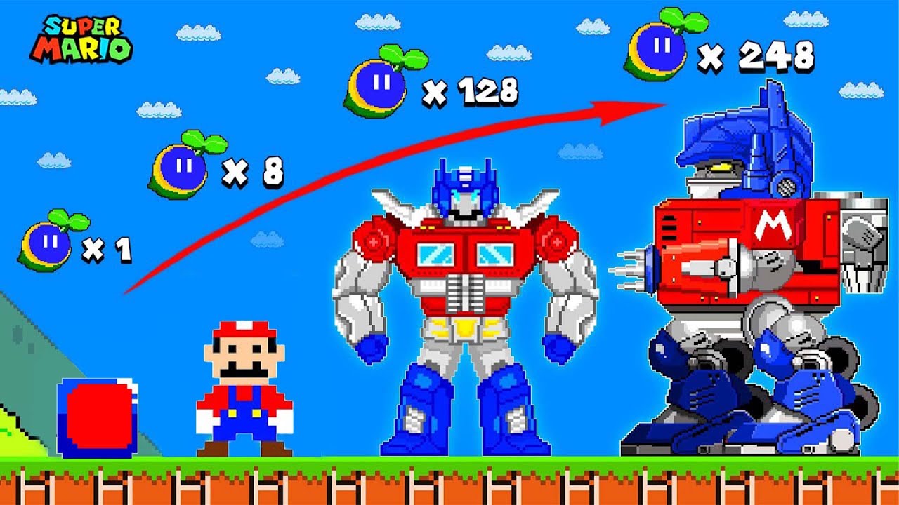 Super Mario Bros. but Every Seed Makes Mario Transform to Super ...