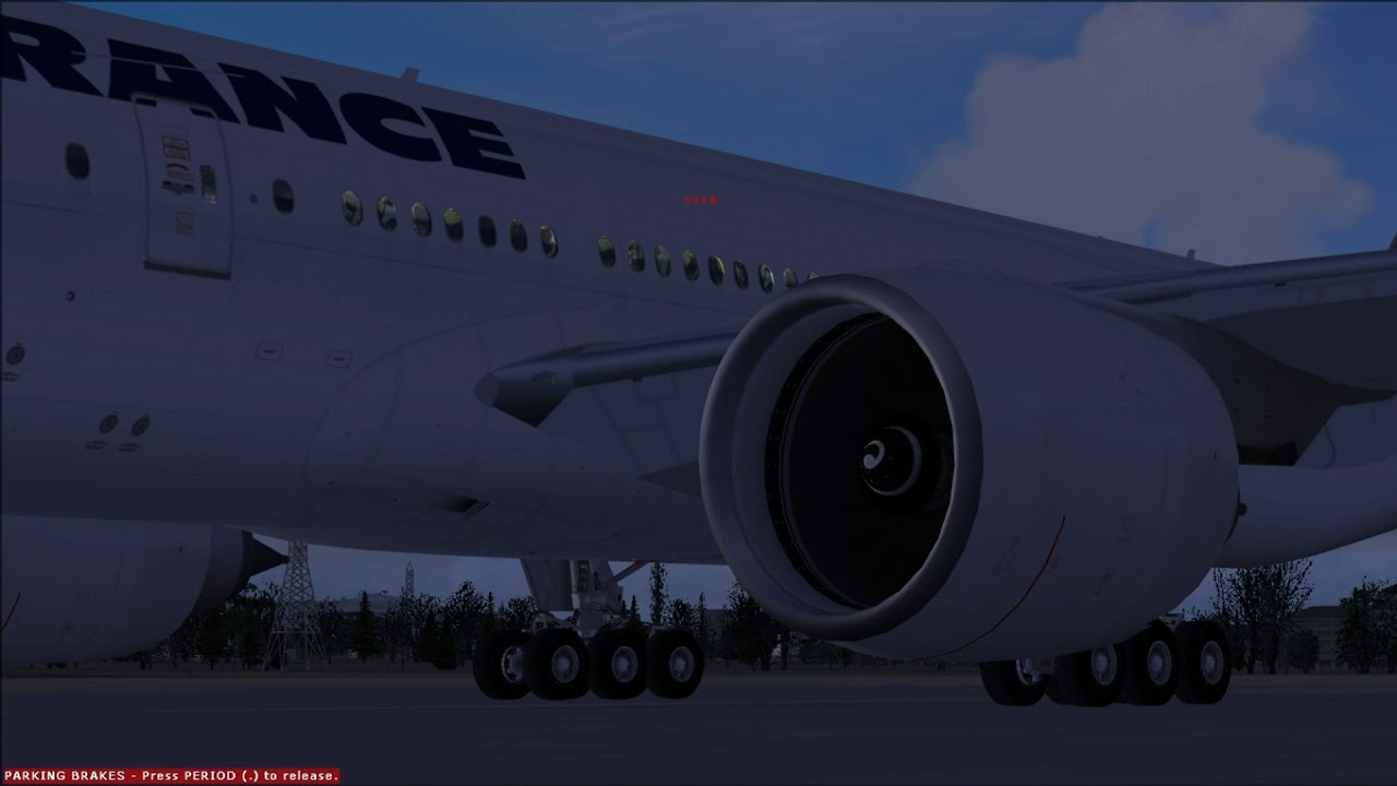 FSX Boeing 777 GE 90 engine test run - YouTube