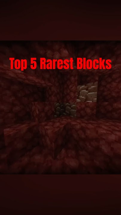What are the Top 5 Rarest Blocks in Minecraft? - YouTube