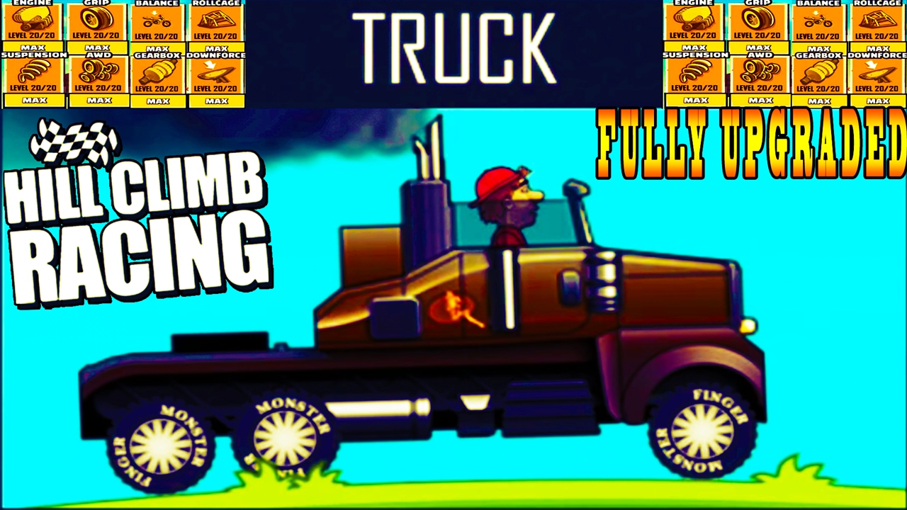Fully Upgraded New Car Unlocked TRUCK - Hill Climb Racing 1 - YouTube