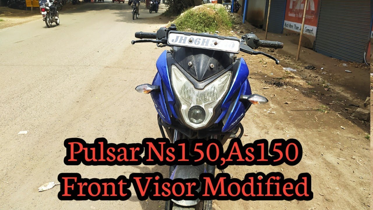 Pulsar As150,/Ns160 Front Visor Modified / As200, Ns200 Modified - YouTube