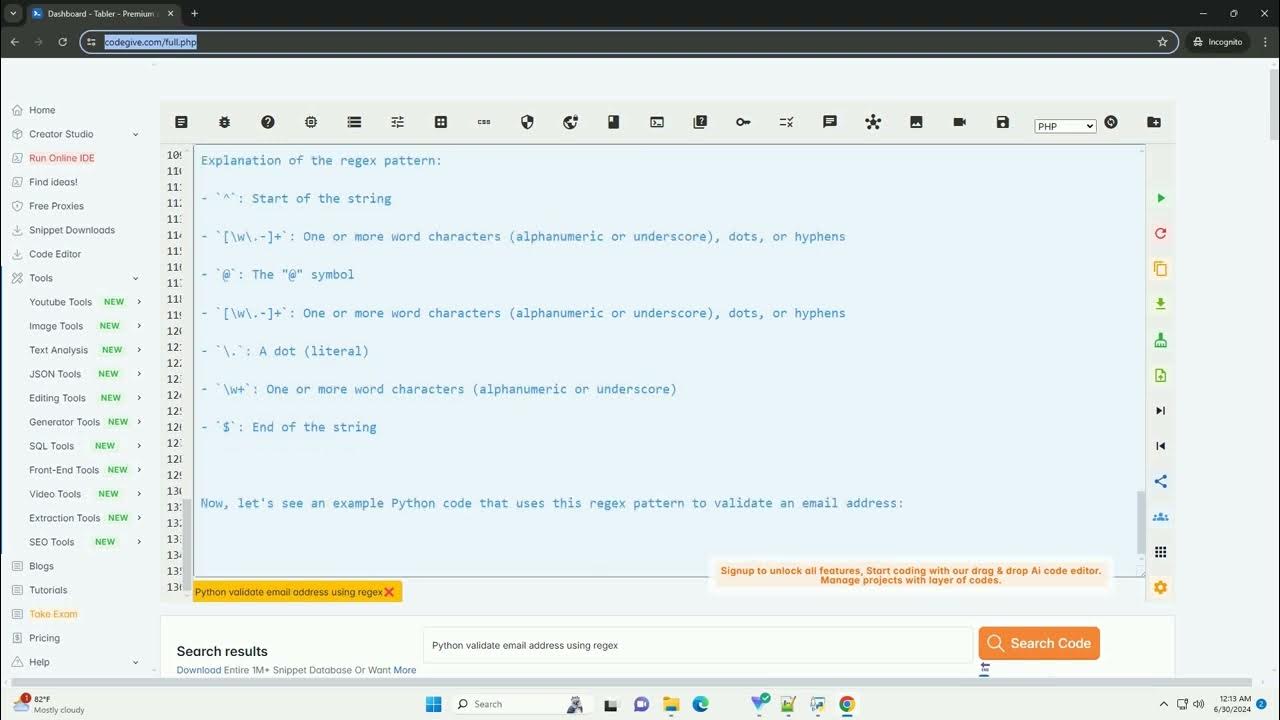Python Validate Email Address Using Regex Youtube