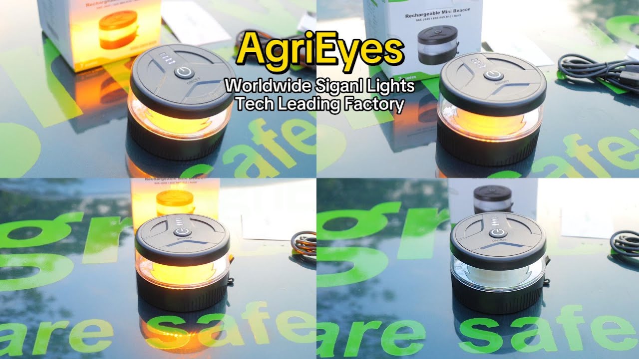 AgriEyes W56B mini beacon light, magnetic wireless beacon light ...