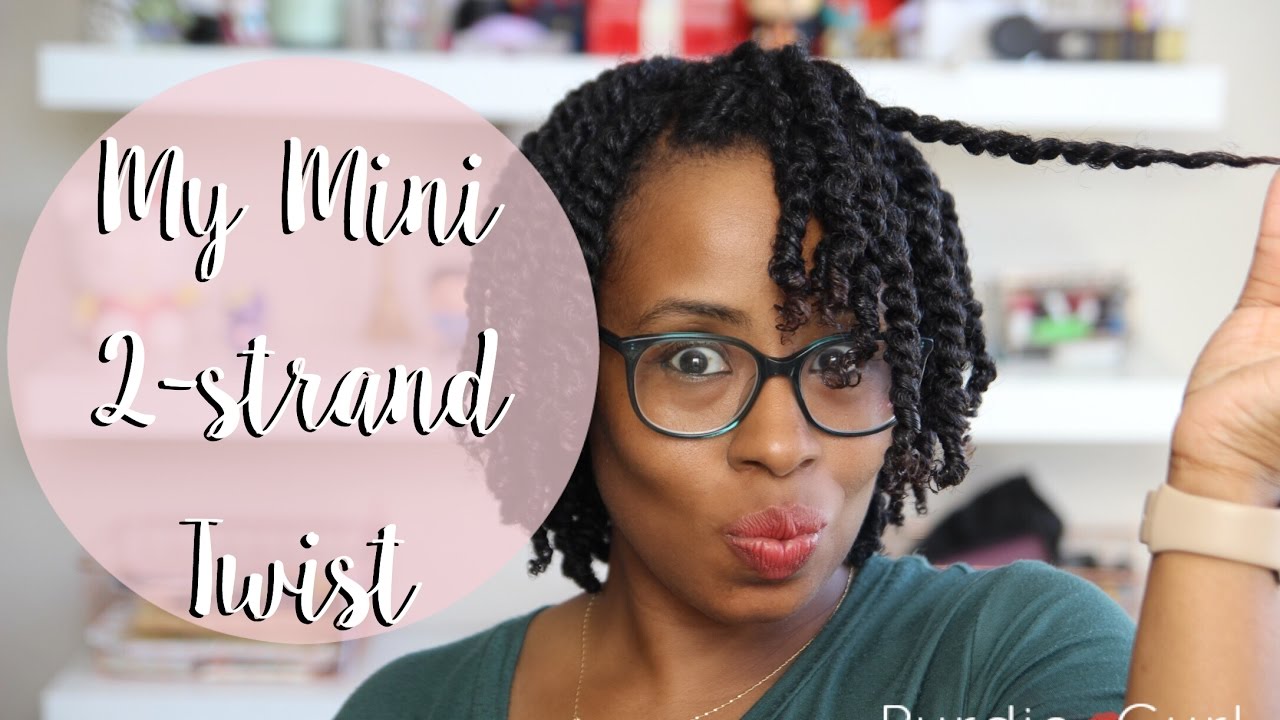 Mini Two Strand Twist on Natural Hair - YouTube