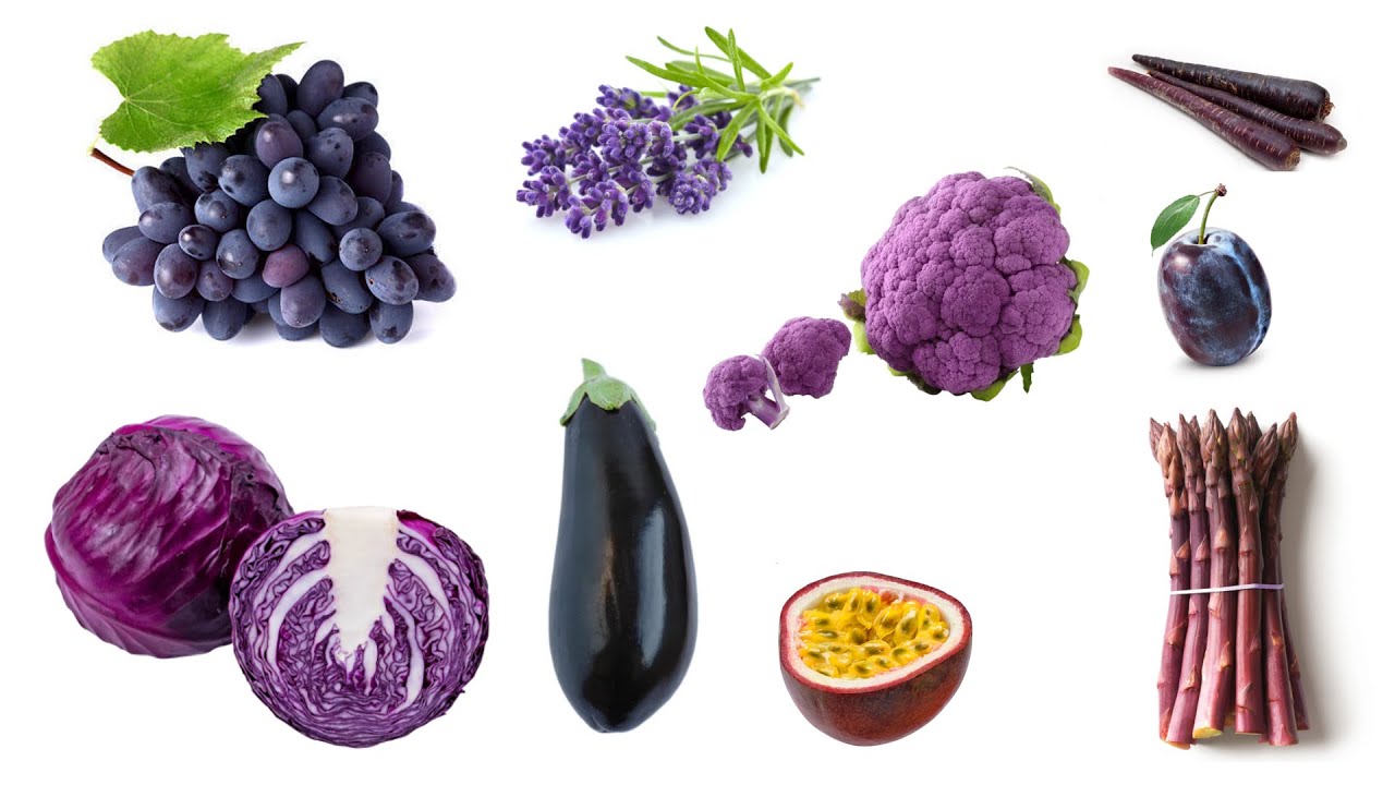 English Vocabulary - PURPLE FOOD - YouTube
