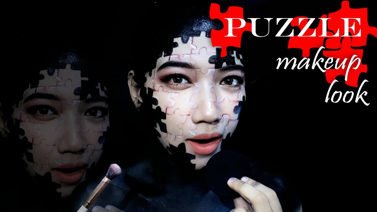 Easy MakeUp Toturial Puzzle Look | Face Painting Tutorial | Beauty ...