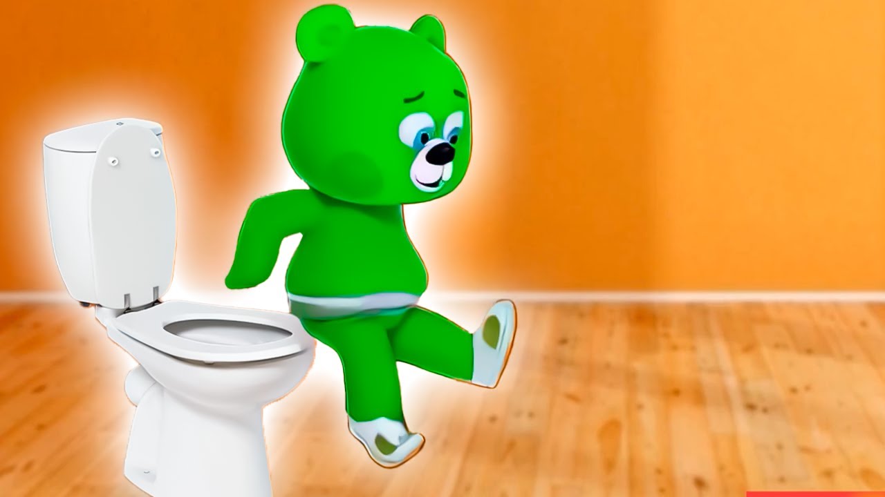 The Gummy Bear is Funny Sitting on the Toilet - Animation - YouTube