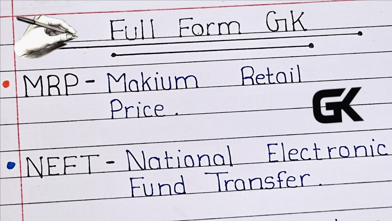 Important GK Full Forms | Full Form GK Question | Full Forms | Part-2 ...